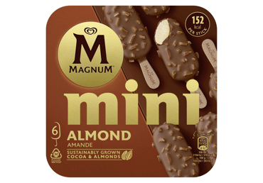 Vanil.valg.ledai MAGNUM ALMOND MINI su pien. šokolado gl., 276 g | BARBORA