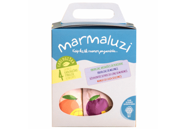 Eko. vaisinių tyrelių MARMALUZI rinkinys Nr. 1 (nuo 6 mėn.), 360 g ...