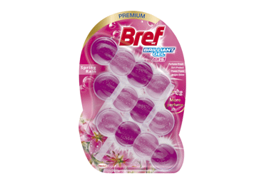 WC valiklis-gaiviklis BREF BRILLIANT GEL SPRING RAIN, 126 g | BARBORA