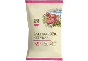 Šaltibarščių kefyras WELL DONE, 5 % rieb., 1 kg | BARBORA