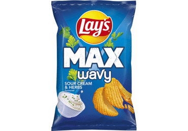 Bulvių traškučiai LAY'S MAXX WAVY, grietinės ir žolelių sk., 120 g ...