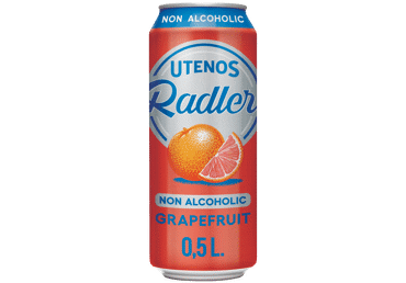 Nealkoholinis UTENOS alaus kokteilis RADLER, greipfrutų sk., 500 ml ...