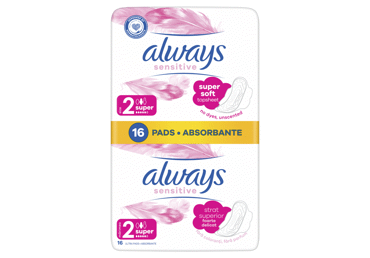 Higieniniai paketai ALWAYS Sensitive Super Plus, S2, 16 vnt. | BARBORA