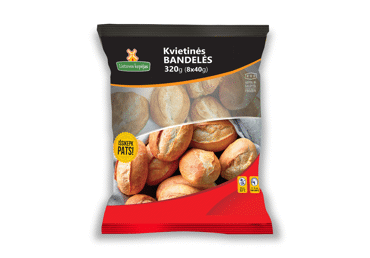 Šaldytos kvietinės bandelės LIETUVOS KEPĖJAS, 8 vnt., 320 g | BARBORA