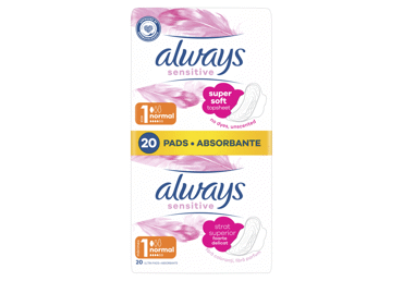 Higieniniai paketai ALWAYS Sensitive Normal Plus, S1, 20 vnt. | BARBORA