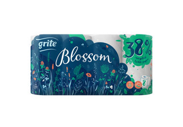Tualetinis popierius GRITE BLOSSOM (3 sluoksnių), 8 vnt. | BARBORA