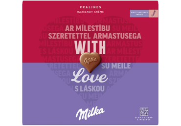 Pieninio šokolado saldainiai MILKA WITH LOVE, 110 g | BARBORA