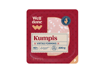 Virtas pjaustytas forminis kumpis WELL DONE, a. r., 200 g | BARBORA
