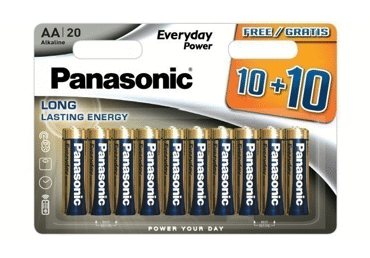 Elementai PANASONIC AA, 10+10 vnt., 20 vnt. | BARBORA