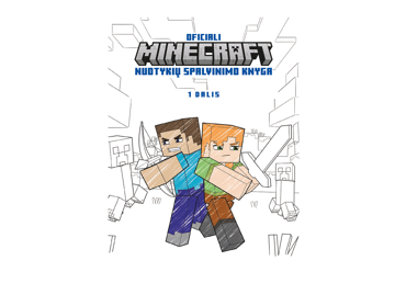 Knyga OFICIALI MINECRAFT NUOTYKIŲ SPALVINIMO KNYGA, 1 D., 1 vnt. | BARBORA