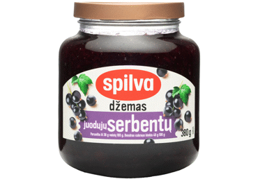 Juodųjų serbentų džemas SPILVA, 380 g | BARBORA