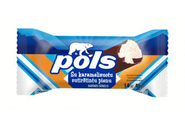 Varškės sūrelis su saldintu sutiršt. pienu POLS, 20,8% rieb., 45 g ...