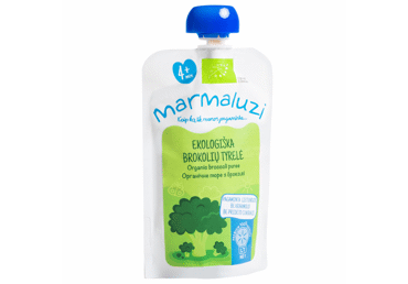 Ekologiška brokolių tyrelė MARMALUZI (nuo 4 mėn.), 90 g | BARBORA