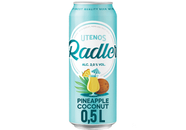 Alaus kokteilis UTENOS RADLER, ananasų ir kokosų skonio, 500 ml | BARBORA