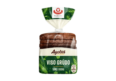 AGOTOS viso grūdo tamsi duona su raugu, 300 g | BARBORA