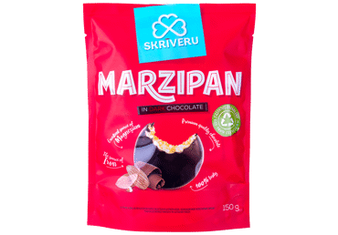 Marcipanai SKRIVERU su juoduoju šokoladu, 150 g | BARBORA