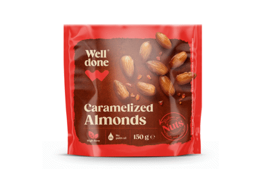 Karamelizuoti migdolai WELL DONE, 150 g | BARBORA