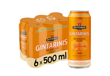 Alus ŠVYTURYS GINTARINIS, 6 vnt., 3 l | BARBORA