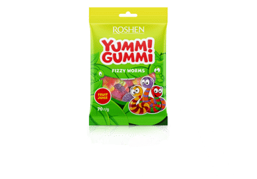 Guminukai ROSHEN YUMMI GUMM WORMS, 70 g | BARBORA